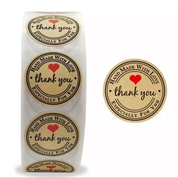 Party Supplies | Thank You Handmade With Love Stickers 50pc | Poshmark